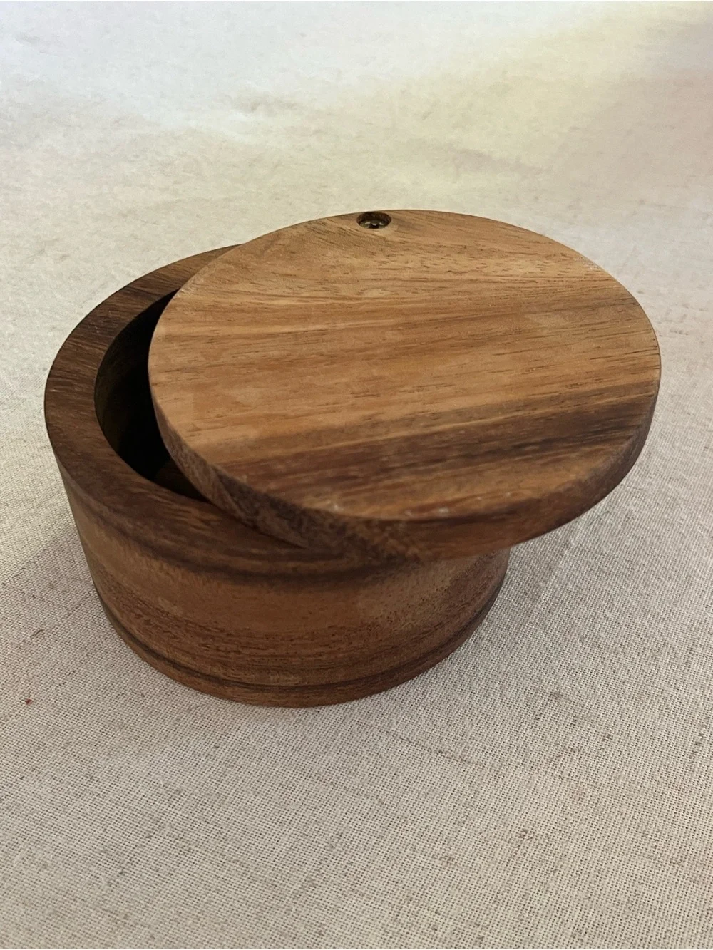 Kitchen | Acacia Wood Swivel Lid Salt Cellar Box Keeper | Poshmark